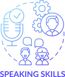 Pace your speech turquoise concept icon Royalty Free Vector