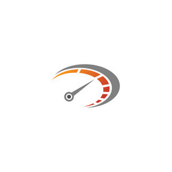 Speedometer icon gauge and rpm meter logo Vector Image