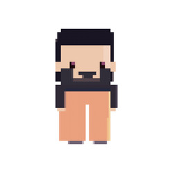 Flat 8-bit person Royalty Free Vector Image - VectorStock