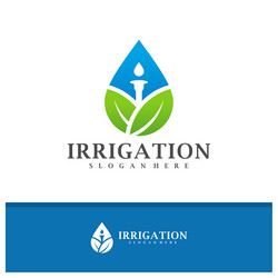 Irrigation logo design creative Royalty Free Vector Image