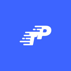 Letter tp fast speed technology modern logo design