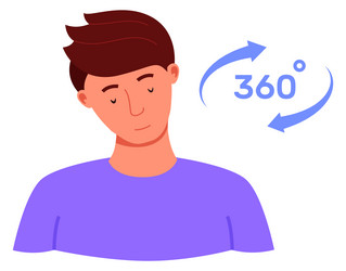 Head rotation exercise neck relaxing stretch Vector Image