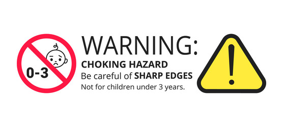 Warning Choking Hazard Vector Images (over 120)