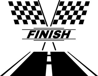 Race flag icon finish symbol flat Royalty Free Vector Image