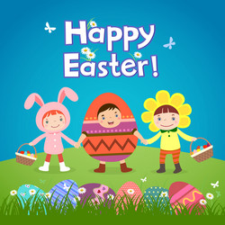 Easter bunny girl Royalty Free Vector Image - VectorStock