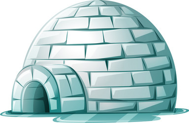 Igloo eskimo house on a white Royalty Free Vector Image