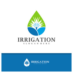 Irrigation logo design creative Royalty Free Vector Image