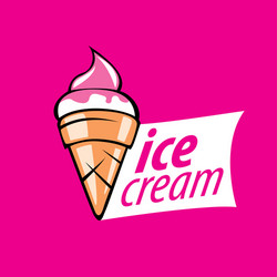 Ice cream neon sign decoration design Royalty Free Vector