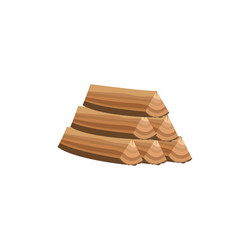 Wood icons for forestry and lumber industry flat Vector Image