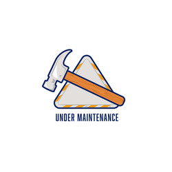 Workshop paint work logo under maintenance Vector Image