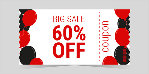 Discount voucher and sale coupon template layout Vector Image