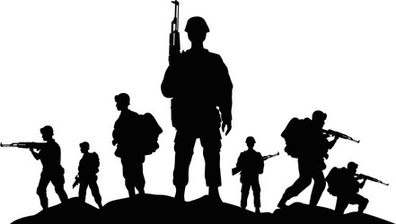 Army Figures Drawing Vector Images (over 140)