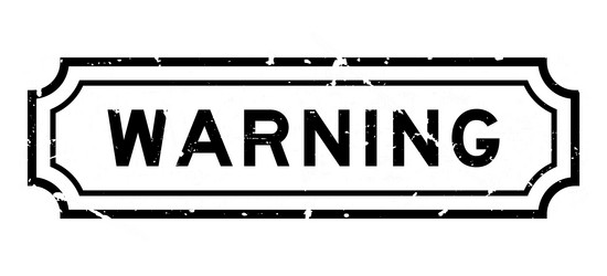 Grunge red warning word square rubber seal stamp Vector Image