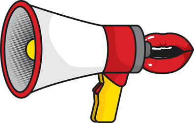 Megaphone speaker cartoon Royalty Free Vector Image