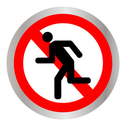 No Running In The Lab Sign