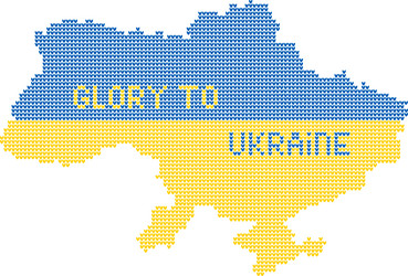 Transparent ukrainian geographical map Royalty Free Vector
