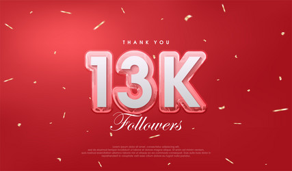 Thank you 13k followers celebration Royalty Free Vector