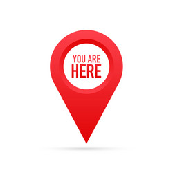 Location pin red gps navigation icon Royalty Free Vector
