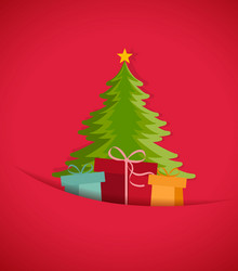 Simple christmas tree Royalty Free Vector Image