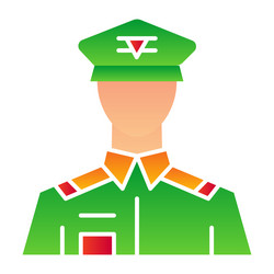 General solid icon commander Royalty Free Vector Image