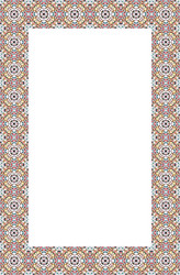 Islamic rectangle frame geometric pattern Vector Image