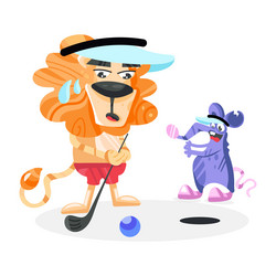 Animals Golf Vector Images (over 1,000)