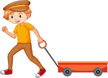 Boy Pulling Wagon Vector Images (47)