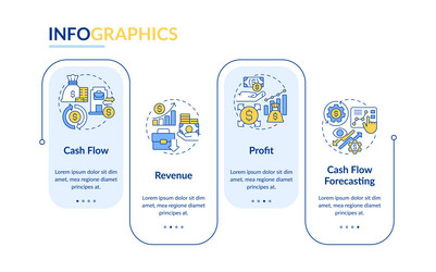 Colorful cash flow layout with creative linear Vector Image