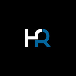 Rh r h letter logo design initial Royalty Free Vector Image