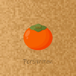 Persimmon fruits 3d realistic icon Royalty Free Vector Image