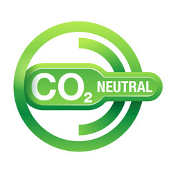 Net zero co2 carbon neutrality sticker Royalty Free Vector