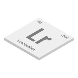Lawrencium lr periodic table element Royalty Free Vector