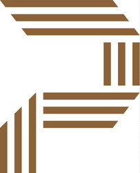 P and number three - logo design element p3 Vector Image