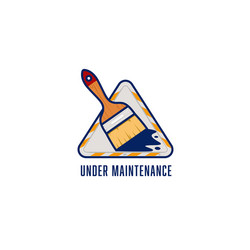 Under maintenance logo icon symbol sign Royalty Free Vector