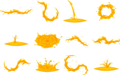 Flowing water splash drop wave whirlpool vortex Vector Image