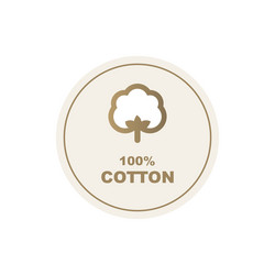 Cotton label - design element Royalty Free Vector Image