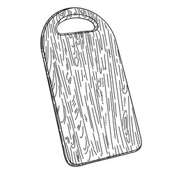 Hand drawn cutting rectangular wooden board Vector Image