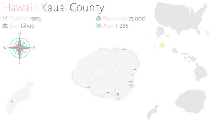 Map hawaii county Royalty Free Vector Image - VectorStock
