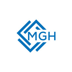 Mgh letter logo design on white background Vector Image