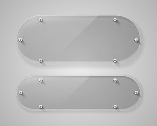 Realistic horizontal transparent glass frame Vector Image