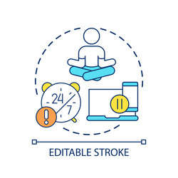 Set healthy limits concept icon Royalty Free Vector Image