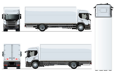 Truck template isolated on white background Vector Image