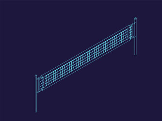 Volleyball net outline Royalty Free Vector Image