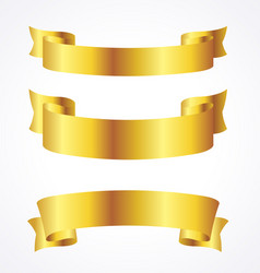 Gold golden scroll banner element Royalty Free Vector Image