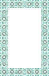 Islamic rectangle frame geometric pattern Vector Image