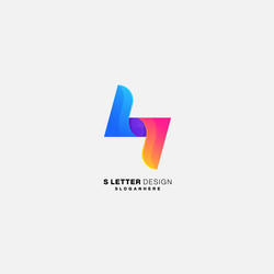 Letter design a gradient color symbol Royalty Free Vector