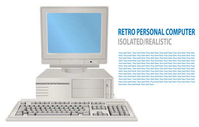 Old Computer Desktop Vector Images (over 1,300)