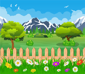 Garden Royalty Free Vector Image - VectorStock