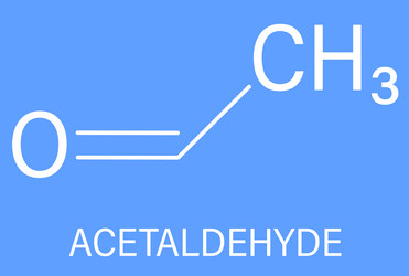 Acetaldehyde or ethanol molecule Royalty Free Vector Image
