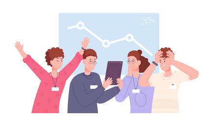 Scared group of children feeling fearful Vector Image